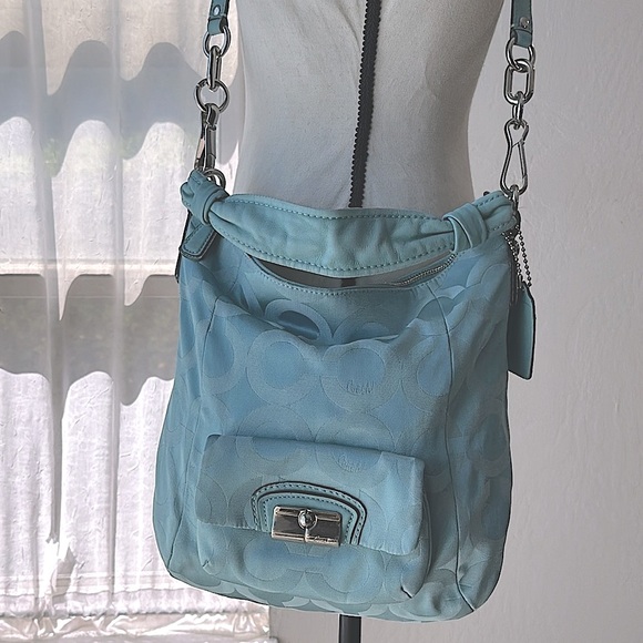 Coach | Bags | Authentic Coach Kristin Op Art Sateen Hobo Bag In ...